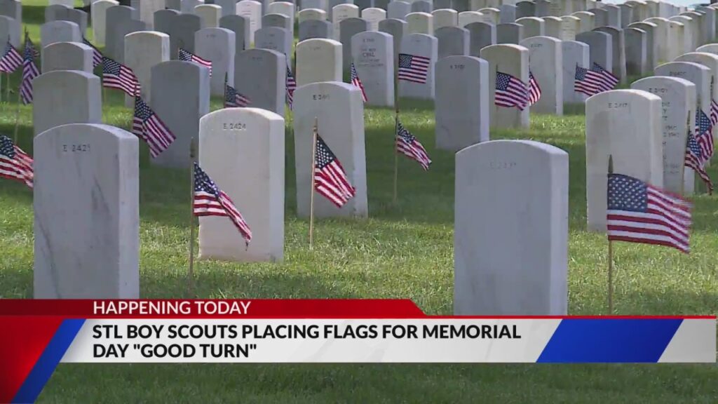 STL Boy Scouts placing flags for Memorial Day ‘good turn’ today ...